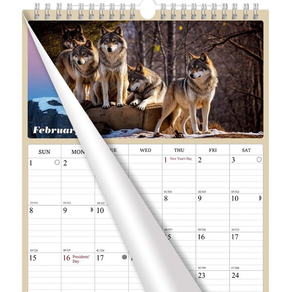 Pelican Industrial | Office | 226 Wall Calendar Spiralbound Twin Woofs ...